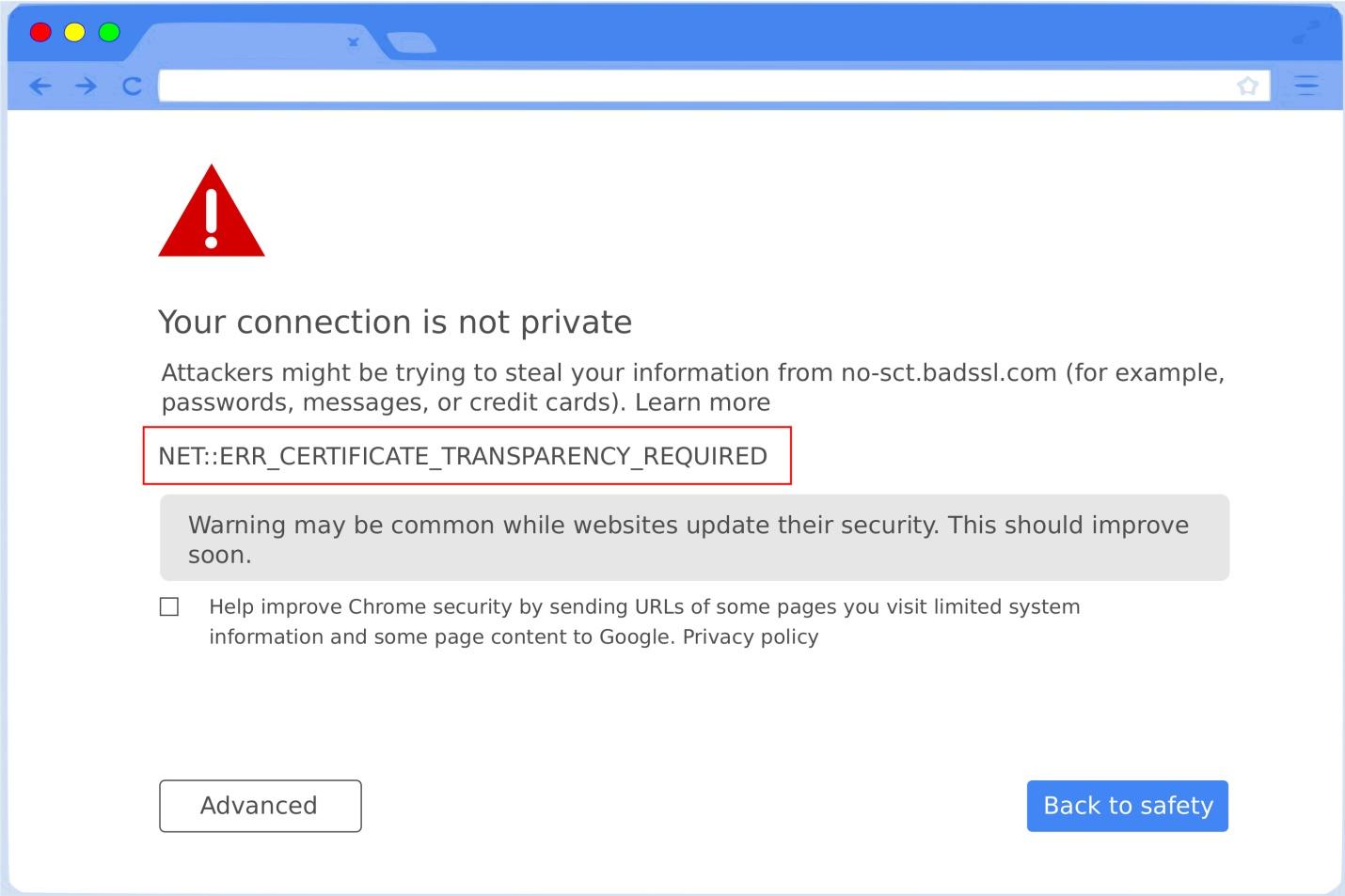 How To Solve the NET::ERR_Certificate_Transparency_Required Error | Host4Geeks LLC