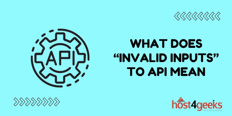 What Does “Invalid Inputs” to API Mean | Understanding