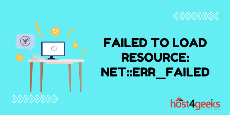 Failed to Load Resource: net::ERR_FAILED