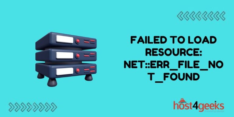 How to Fix: failed to load resource: net::ERR_FILE_NOT_FOUND