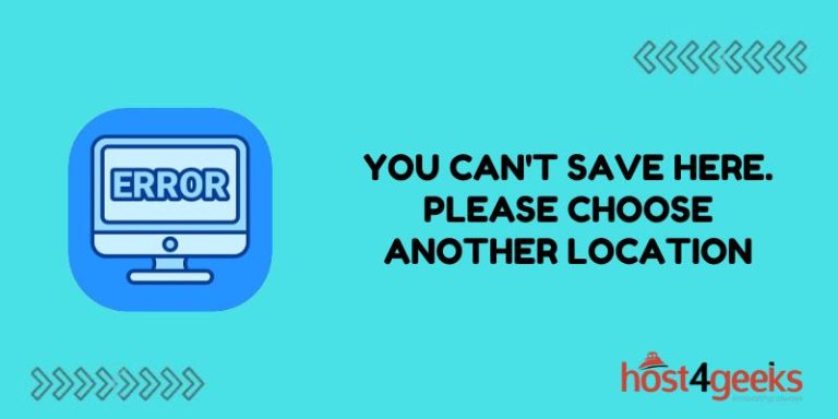 How to Fix the Error Message: You Can't Save Here. Please Choose ...