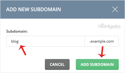 How To Add A Subdomain In Directadmin Host4geeks Llc
