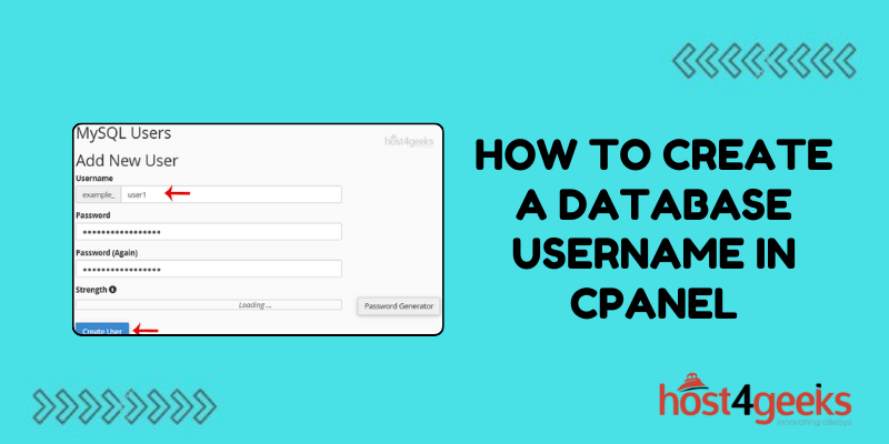 How to Create a Database Username in cPanel | Host4Geeks LLC