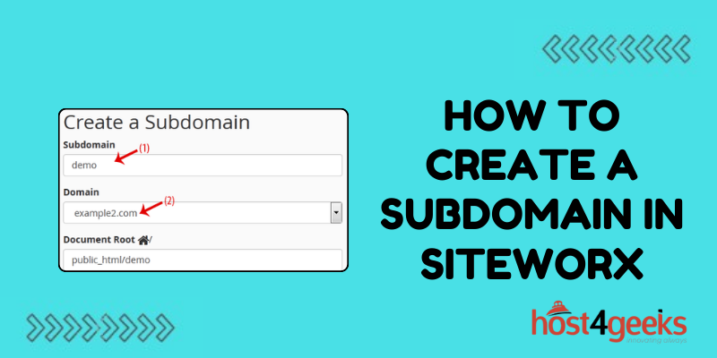 How To Create A Subdomain In Siteworx Host4geeks Llc