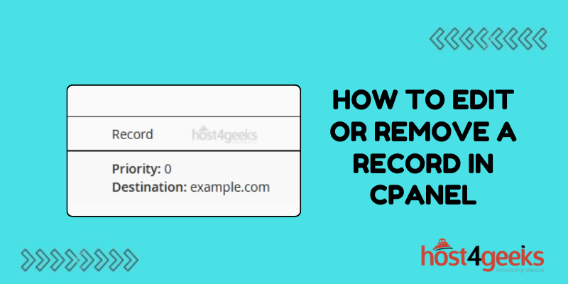 How To Edit Or Remove A Record In Cpanel Host4geeks Llc