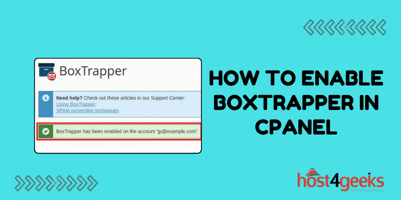How to Enable BoxTrapper in cPanel | Host4Geeks LLC