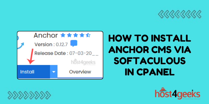 How to Install Anchor CMS via Softaculous in cPanel | Host4Geeks LLC