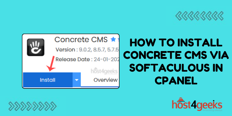 How to Install Concrete CMS via Softaculous in cPanel | Host4Geeks LLC