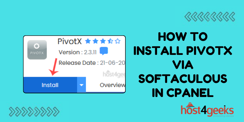 How to Install PivotX via Softaculous in cPanel | Host4Geeks LLC