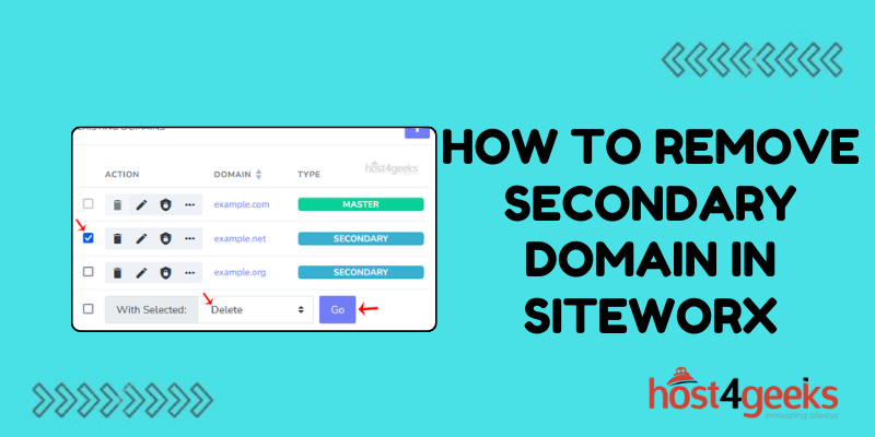 How to Remove Secondary Domain in SiteWorx | Host4Geeks LLC
