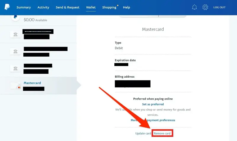 How to Remove a Debit or Credit Card From PayPal | Host4Geeks LLC
