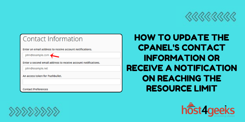 How to Update the cPanel's Contact Information or Receive a Notification on Reaching the ...